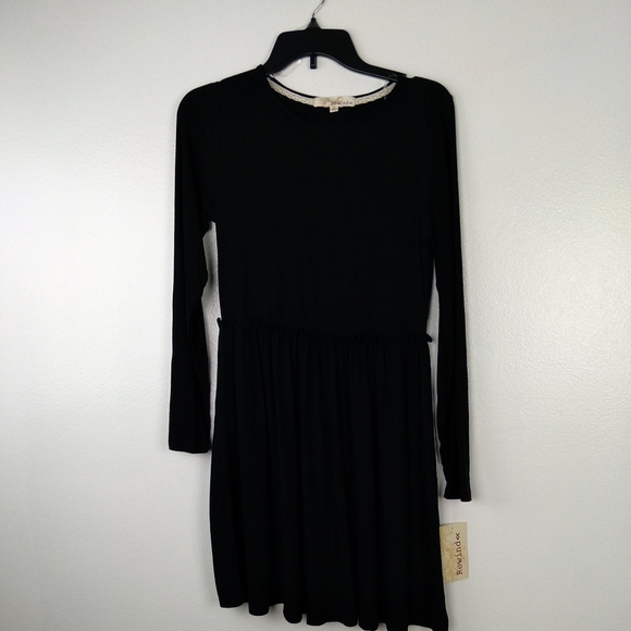 Rewind | Dresses | Rewind Dress Black Ribbed Long Sleeves Medium | Poshmark